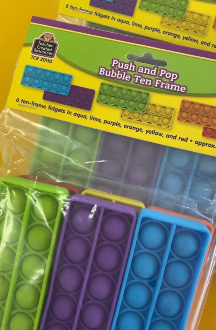 Push & Pop Bubble Ten Frame pop-it | Old School
