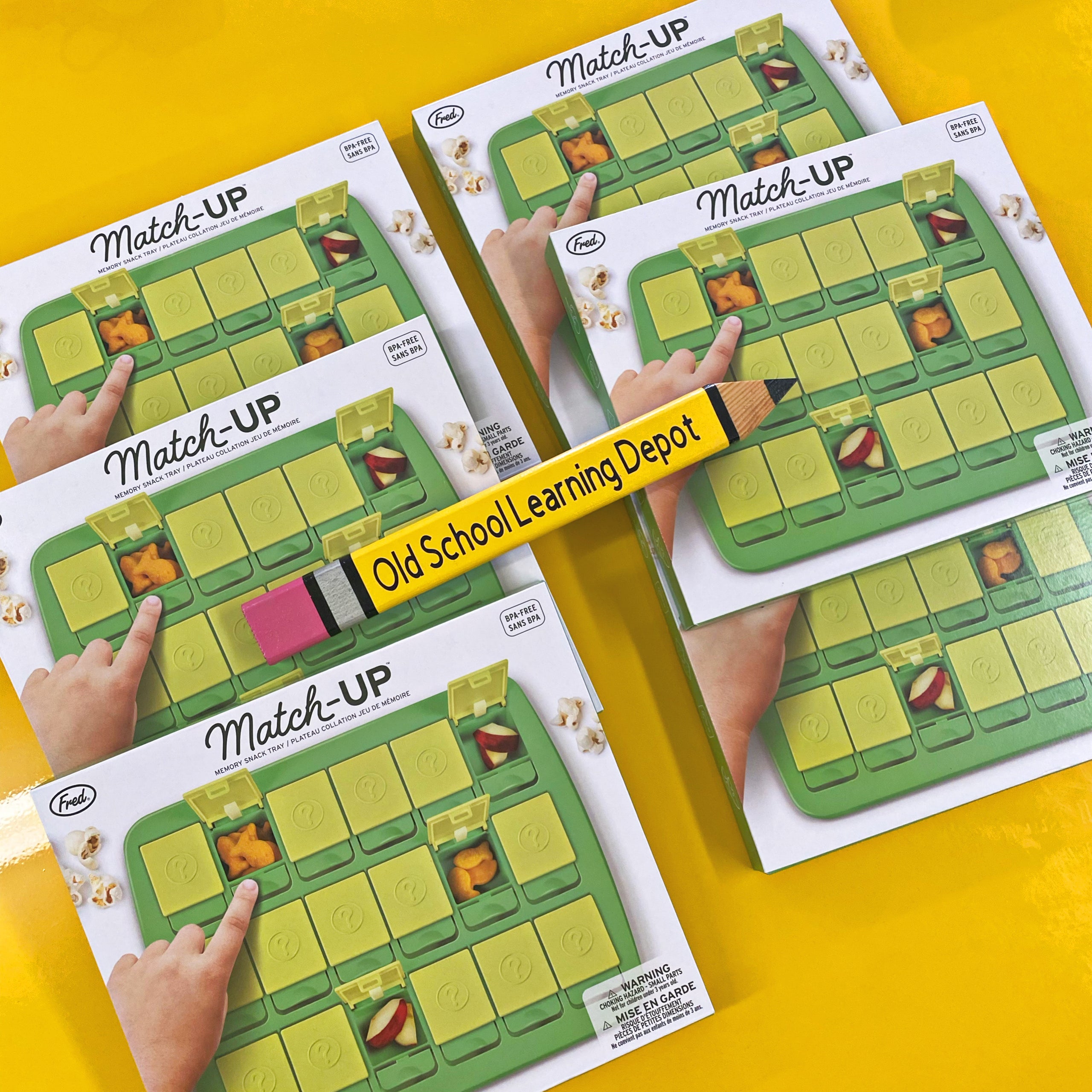 MATCH UP Travel-Friendly Memory Game Snack Tray | Old School